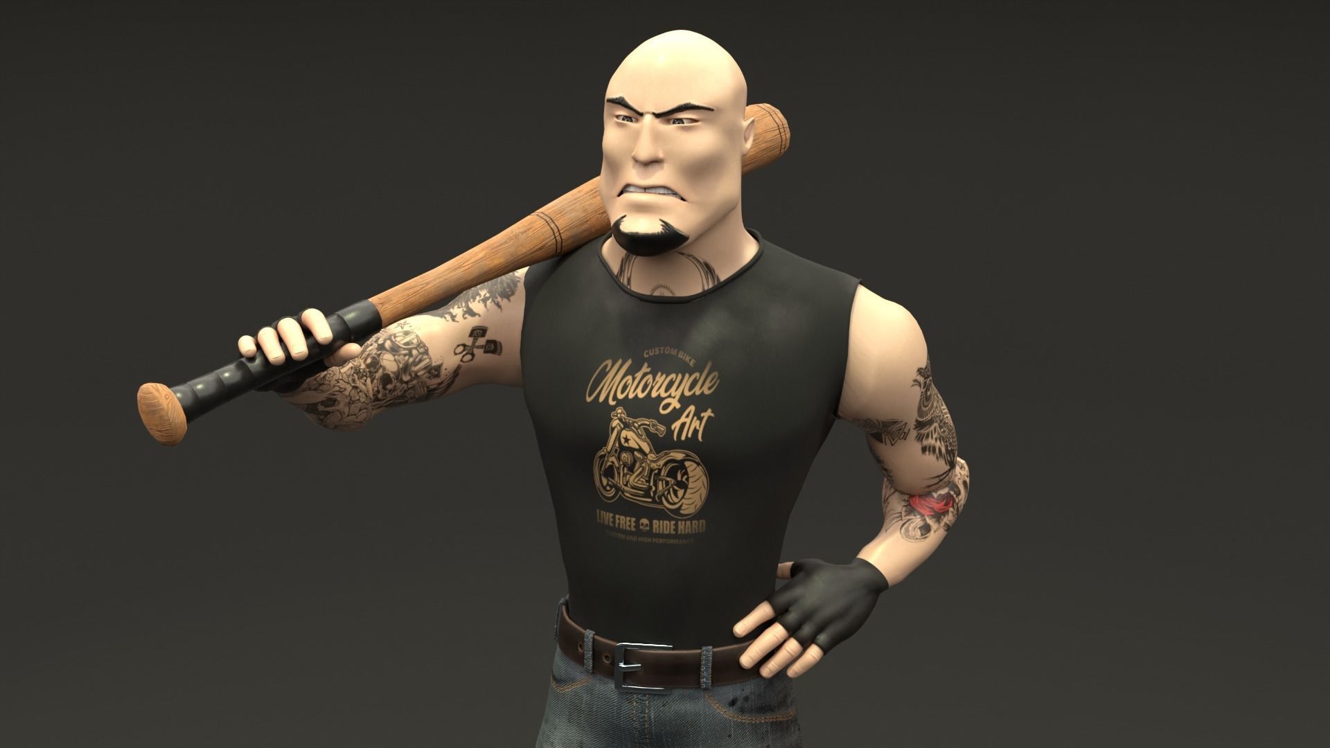 3D model Biker Character VR / AR / low-poly | CGTrader