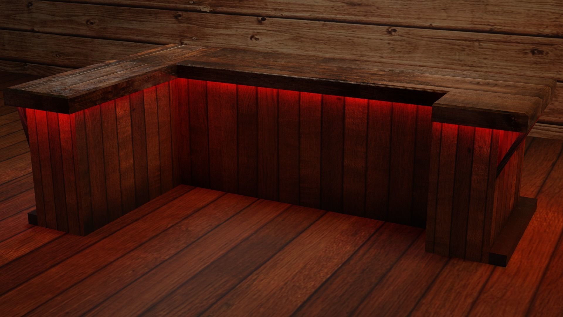 3D model Bar Counter Low-poly VR / AR / low-poly | CGTrader