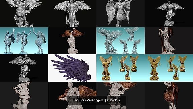 The Four Archangels 3D Model Collection | CGTrader