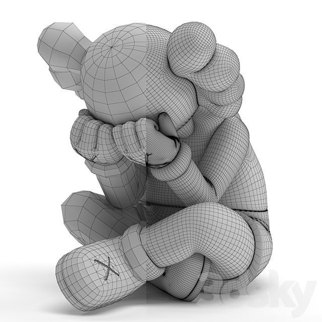 Kaws Sitting 3D model | CGTrader