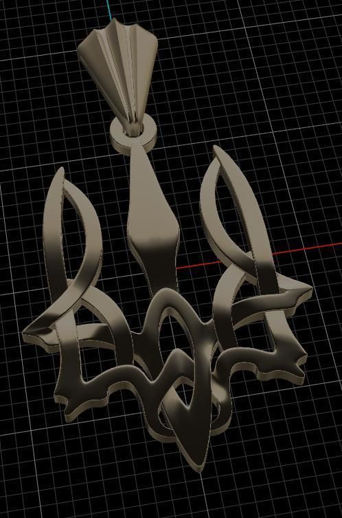 Ukrainian Trident 3D model 3D printable | CGTrader