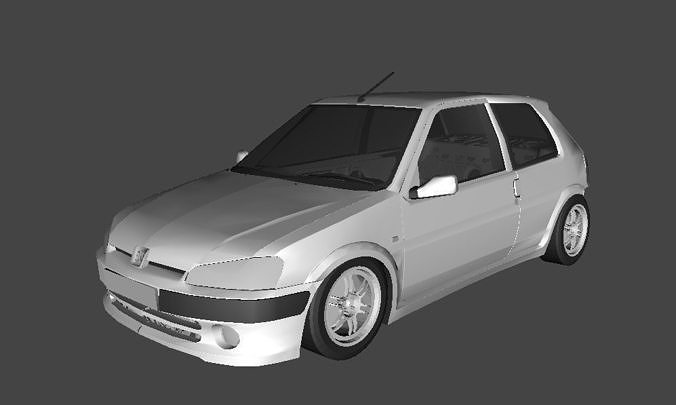 3D model 106 gti VR / AR / low-poly | CGTrader