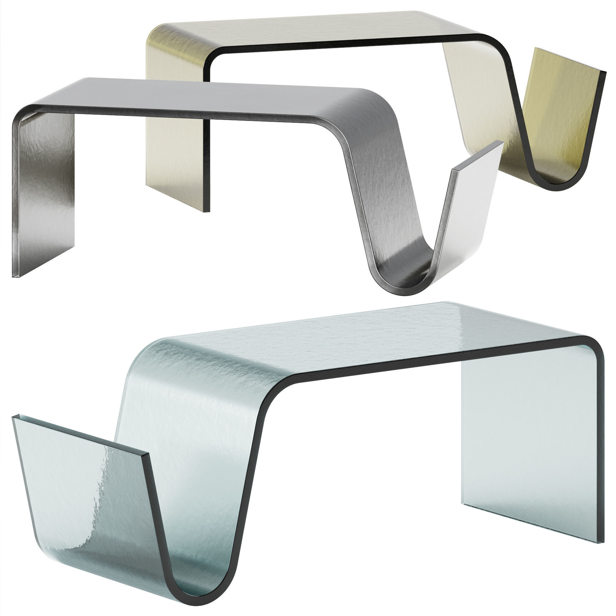 LINE coffee table By Tonin Casa 3D model | CGTrader