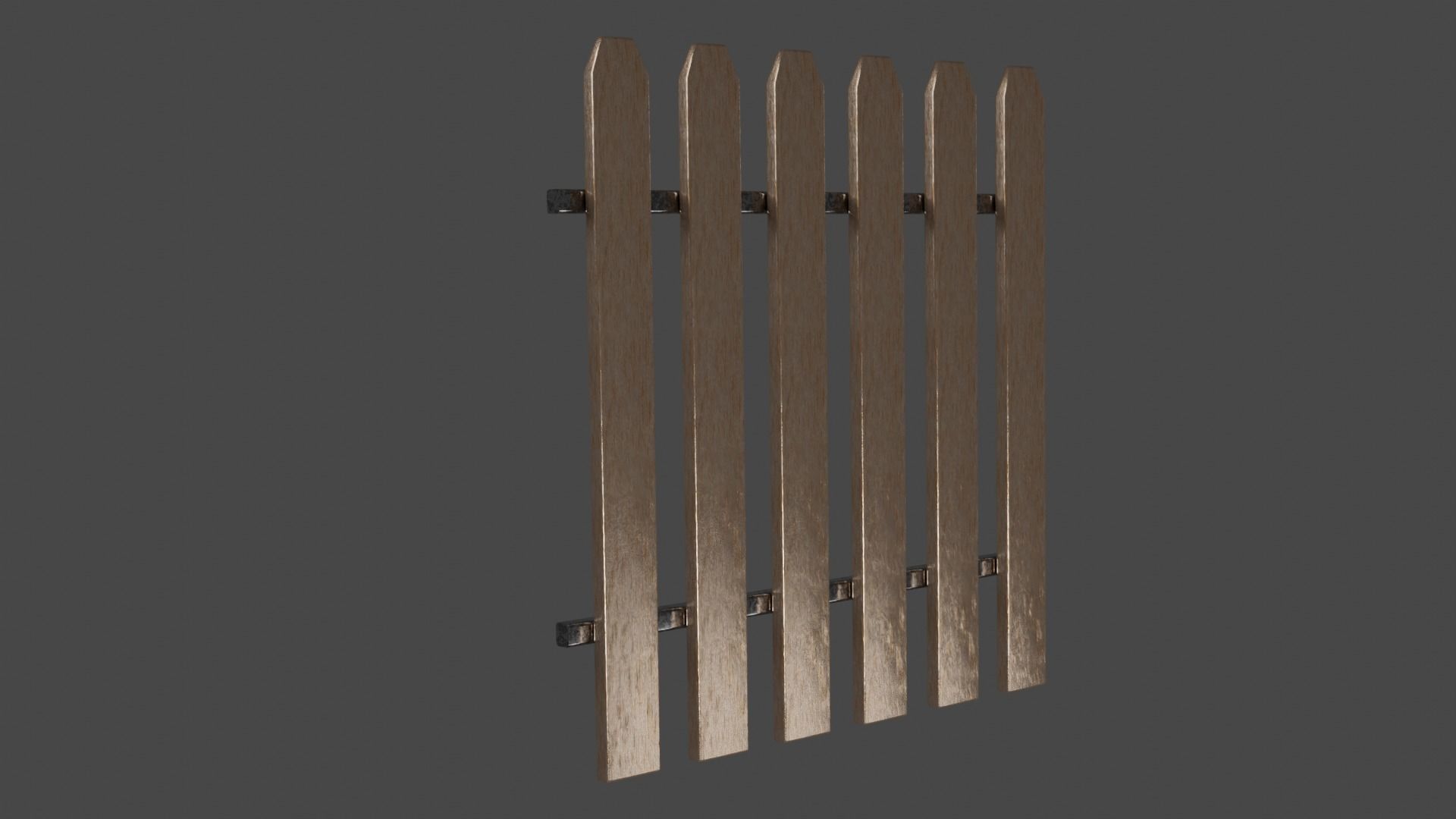 Fence set of wooden fences free 3D model | CGTrader