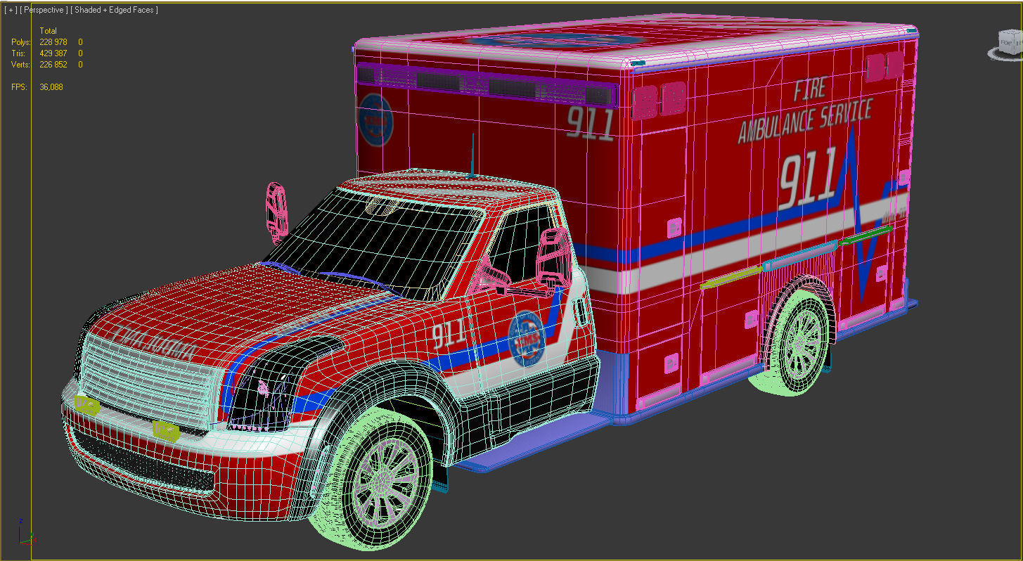 Emergency Ambulance Vol6 3D model | CGTrader