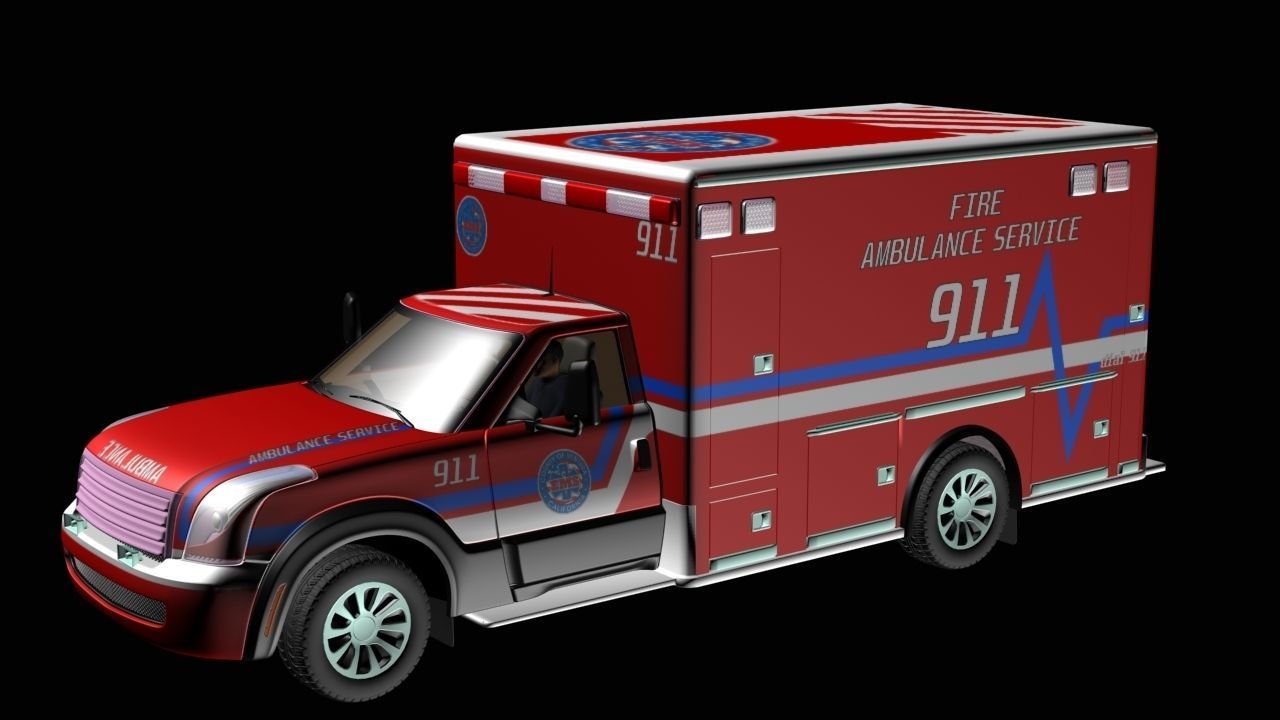 Emergency Ambulance Vol6 3D model | CGTrader