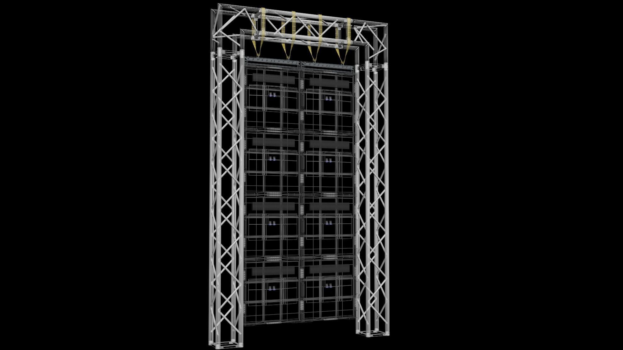 Led Screen Display Panel Monitor and Truss 3D model | CGTrader