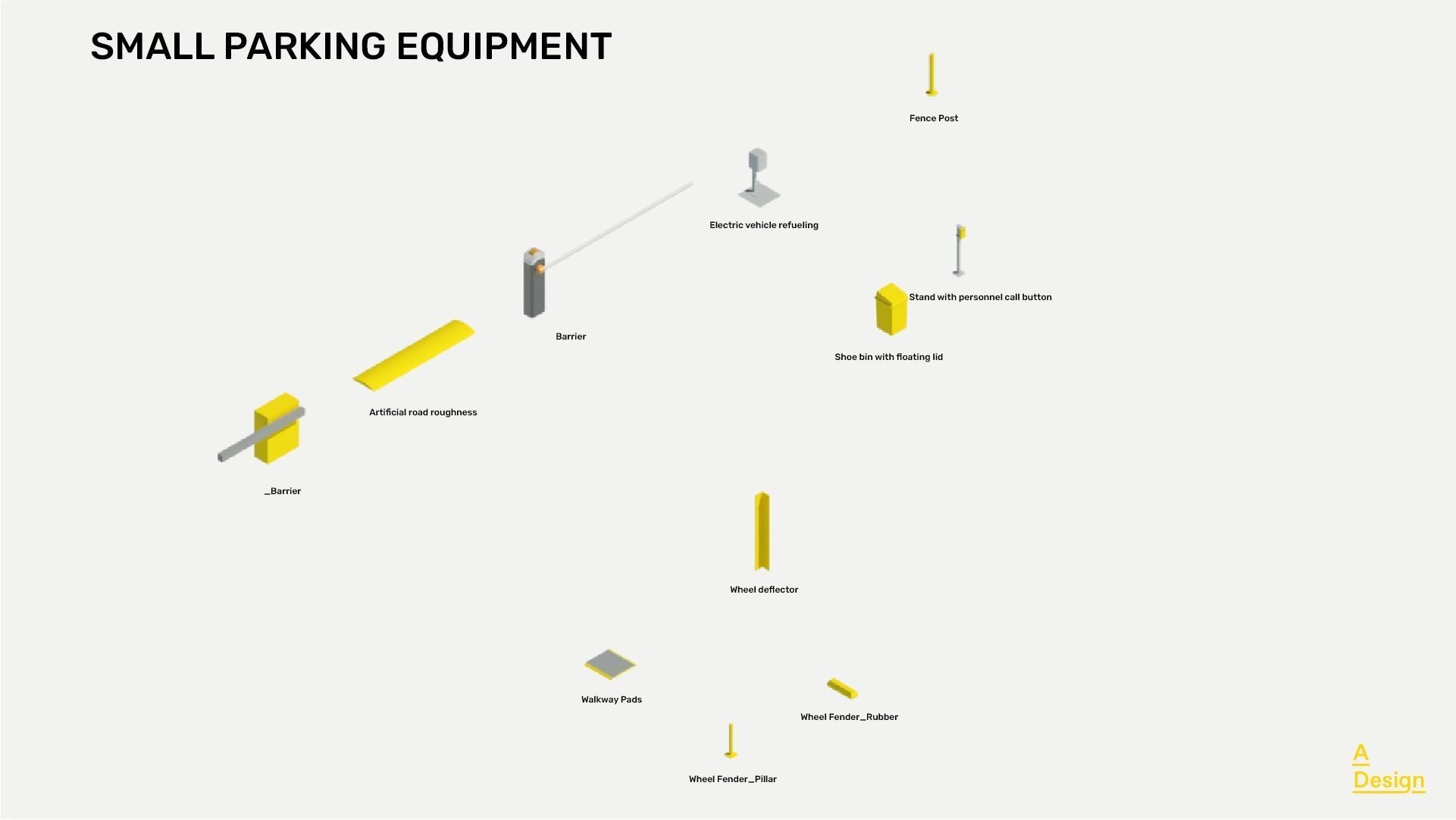 Parking - Pack of revit families 3D model | CGTrader