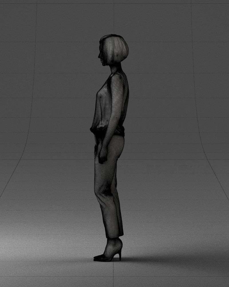 Blonde girl in red trousers 0202 3D Print Ready 3D model 3D printable | CGTrader