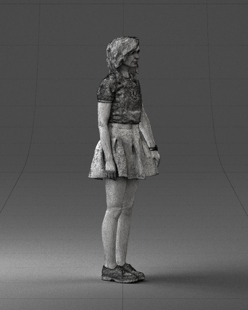 Blonde in a skirt with a tattoo 0267 3D Print Ready 3D model 3D printable | CGTrader