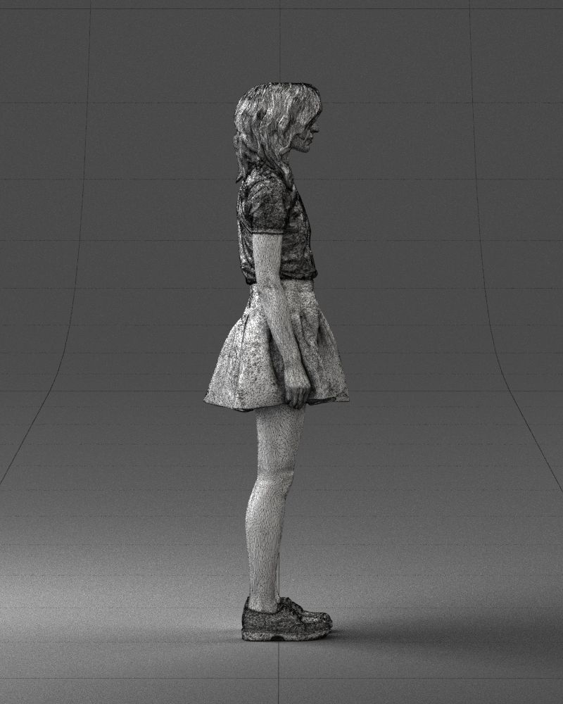 Blonde in a skirt with a tattoo 0267 3D Print Ready 3D model 3D printable | CGTrader