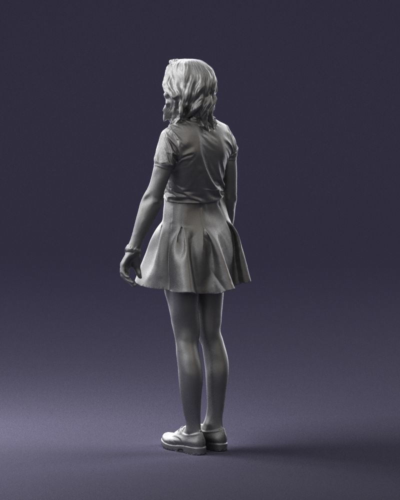 Blonde in a skirt with a tattoo 0267 3D Print Ready 3D model 3D printable | CGTrader