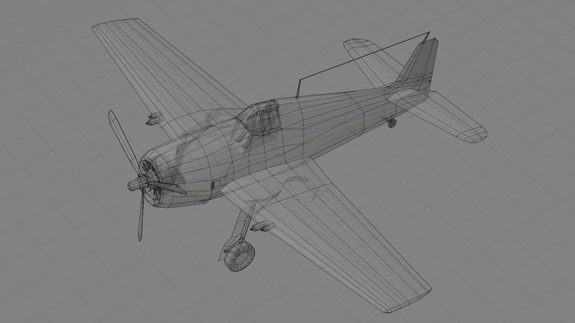 3D model Grumman F6F Hellcat VR / AR / low-poly | CGTrader