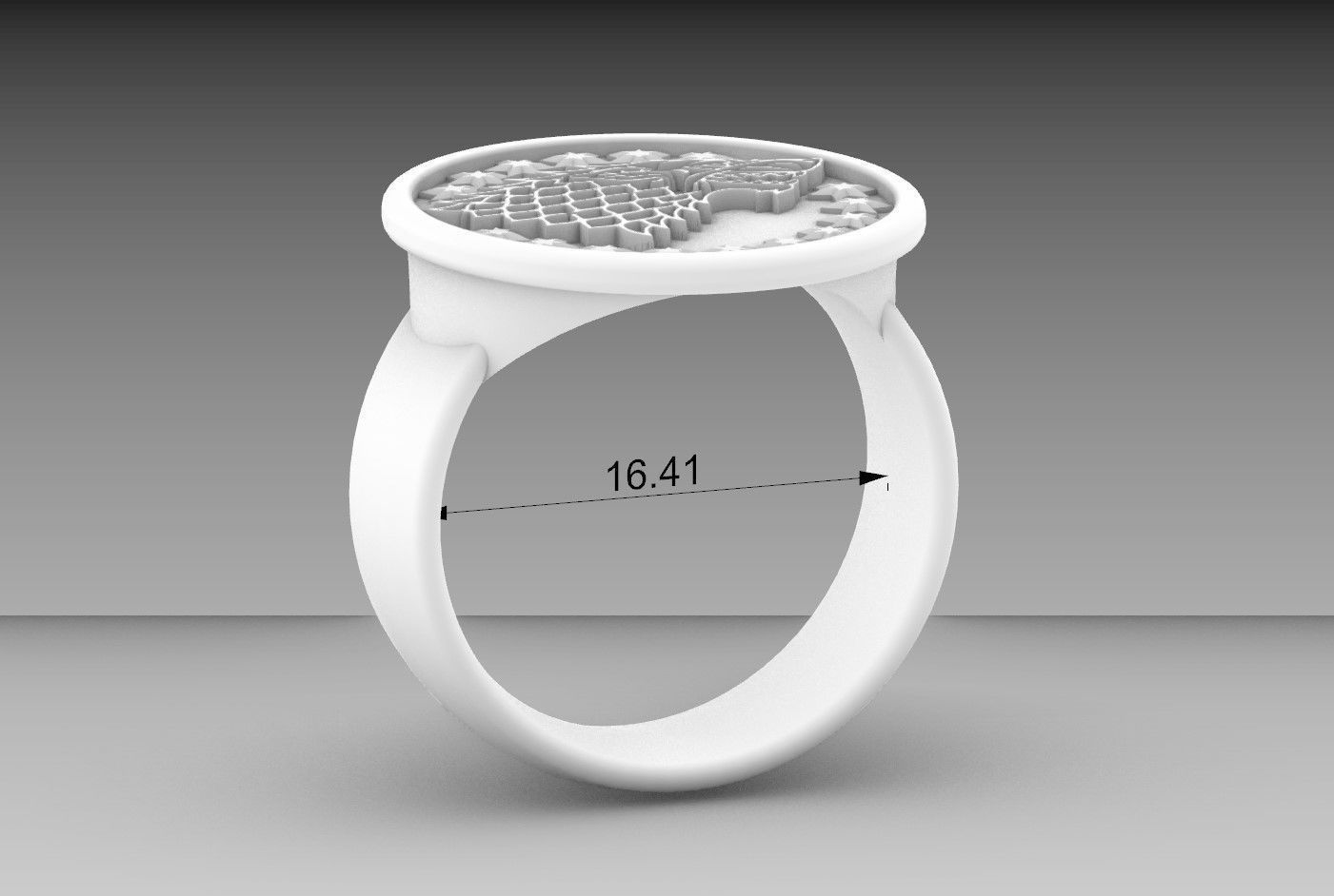 Artistic Wolf Ring 3D model 3D printable | CGTrader