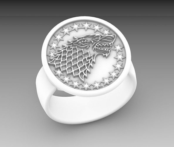 Artistic Wolf Ring 3D model 3D printable | CGTrader