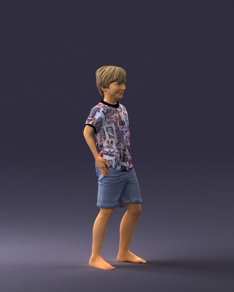 Boy in pose 0243 3D model | CGTrader
