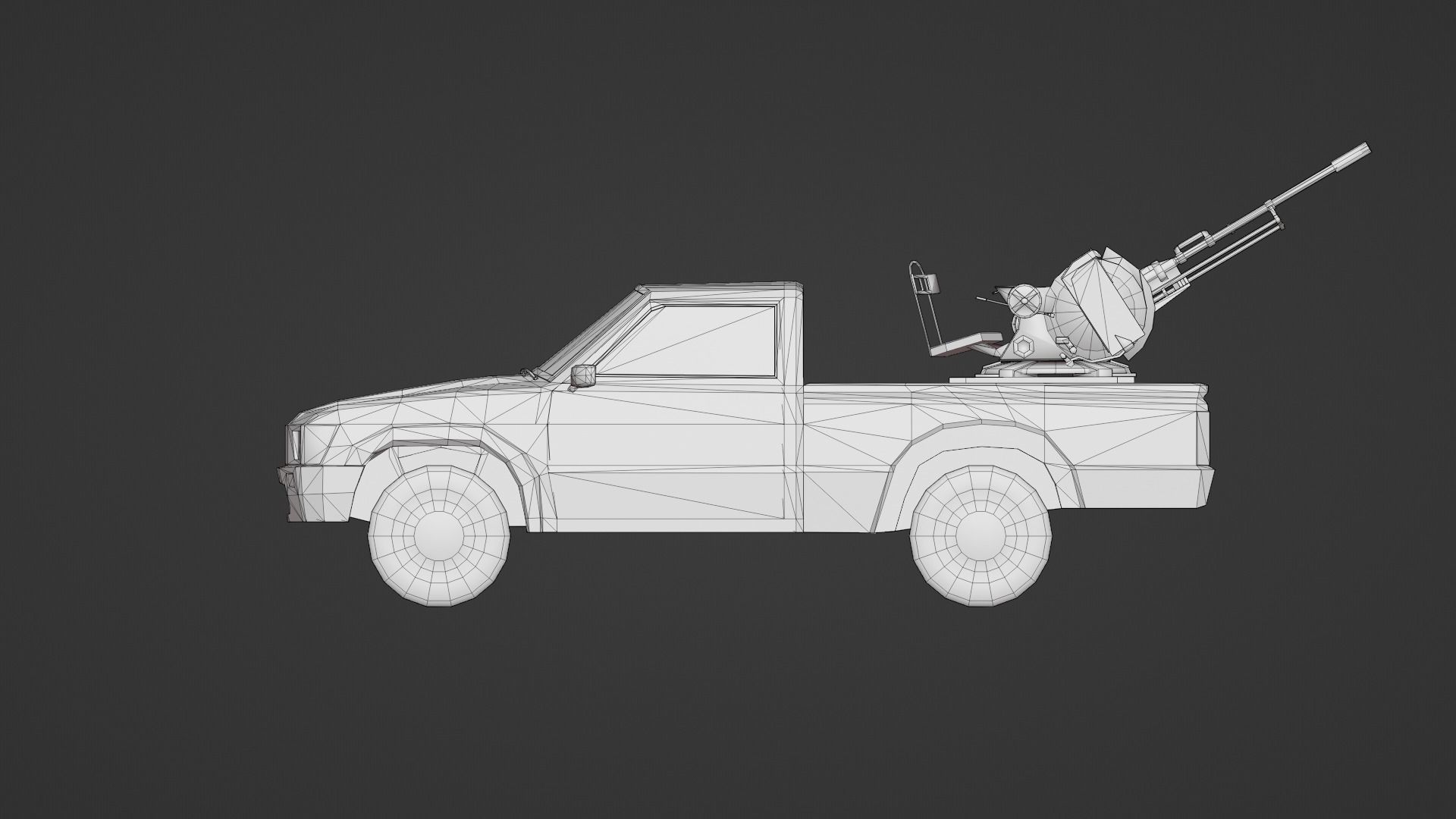 3D model pick up gun truck VR / AR / low-poly | CGTrader