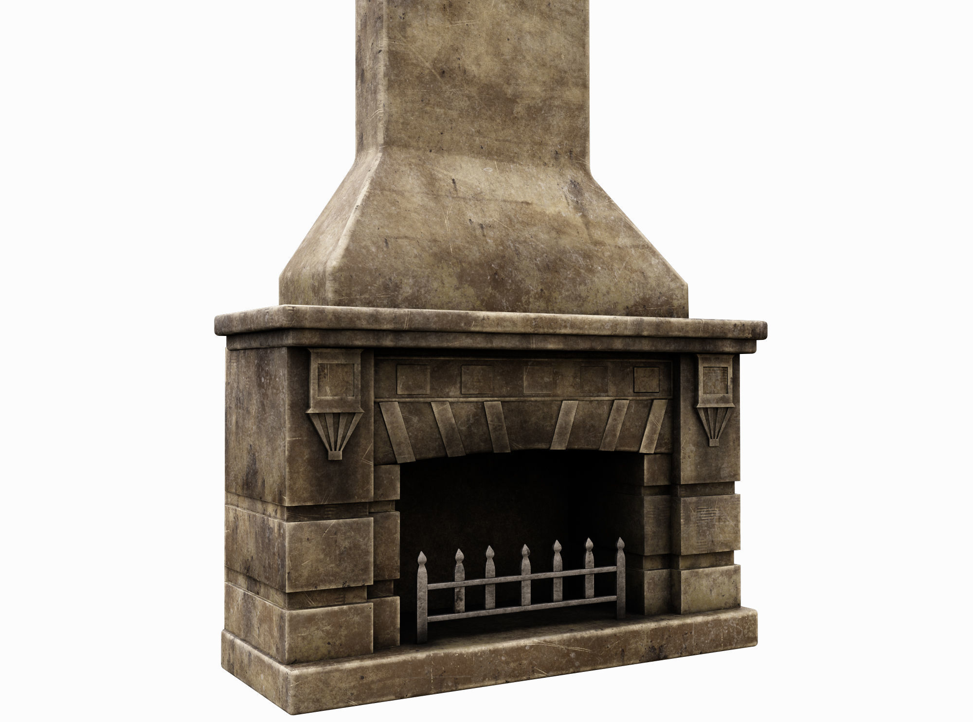 3D model Medieval Fireplace VR / AR / low-poly | CGTrader