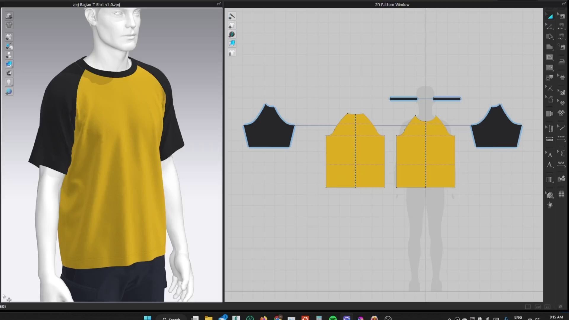 Raglan T-Shirt 3D model | CGTrader