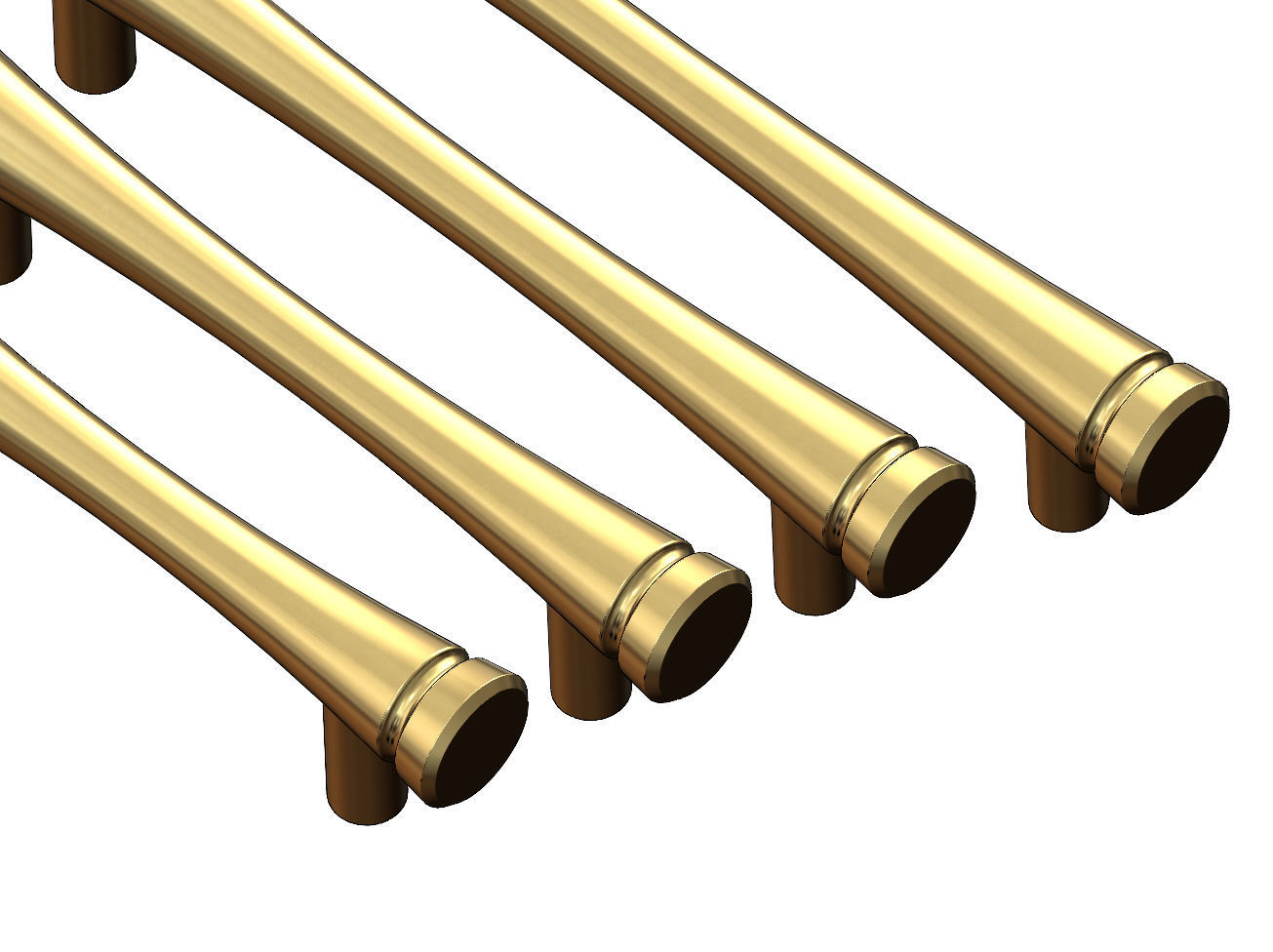 Cabinet drawer handle and pull N002 miniset 3D model 3D printable ...