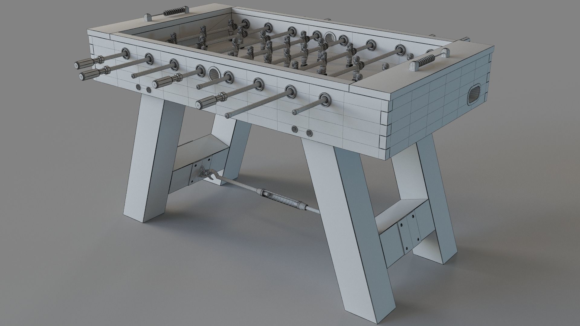 Pottery Barn Foosball Table 3D model | CGTrader