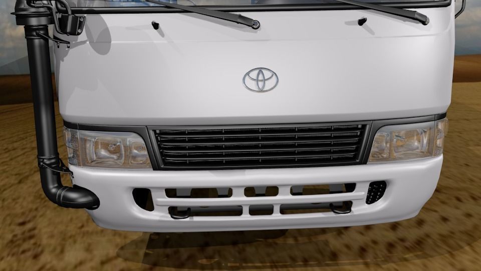 3D model Toyota Coaster Bus VR / AR / low-poly | CGTrader