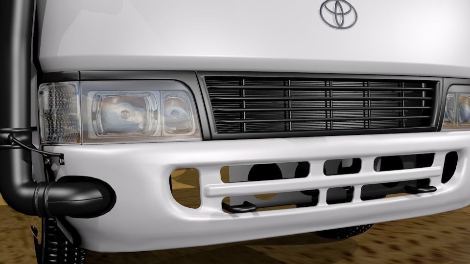 3D model Toyota Coaster Bus VR / AR / low-poly | CGTrader