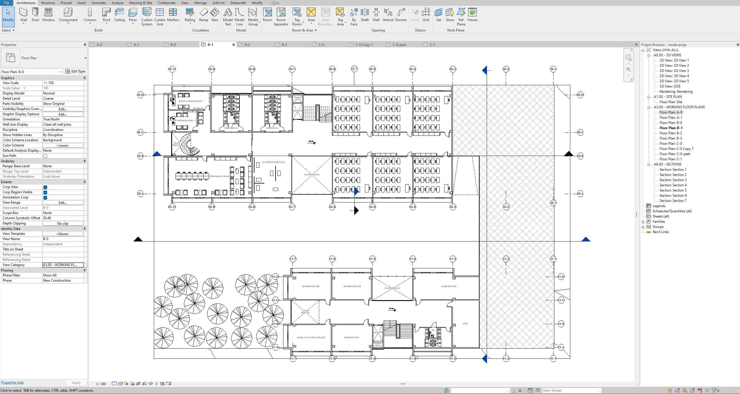High School Building Revit Project 3D model | CGTrader