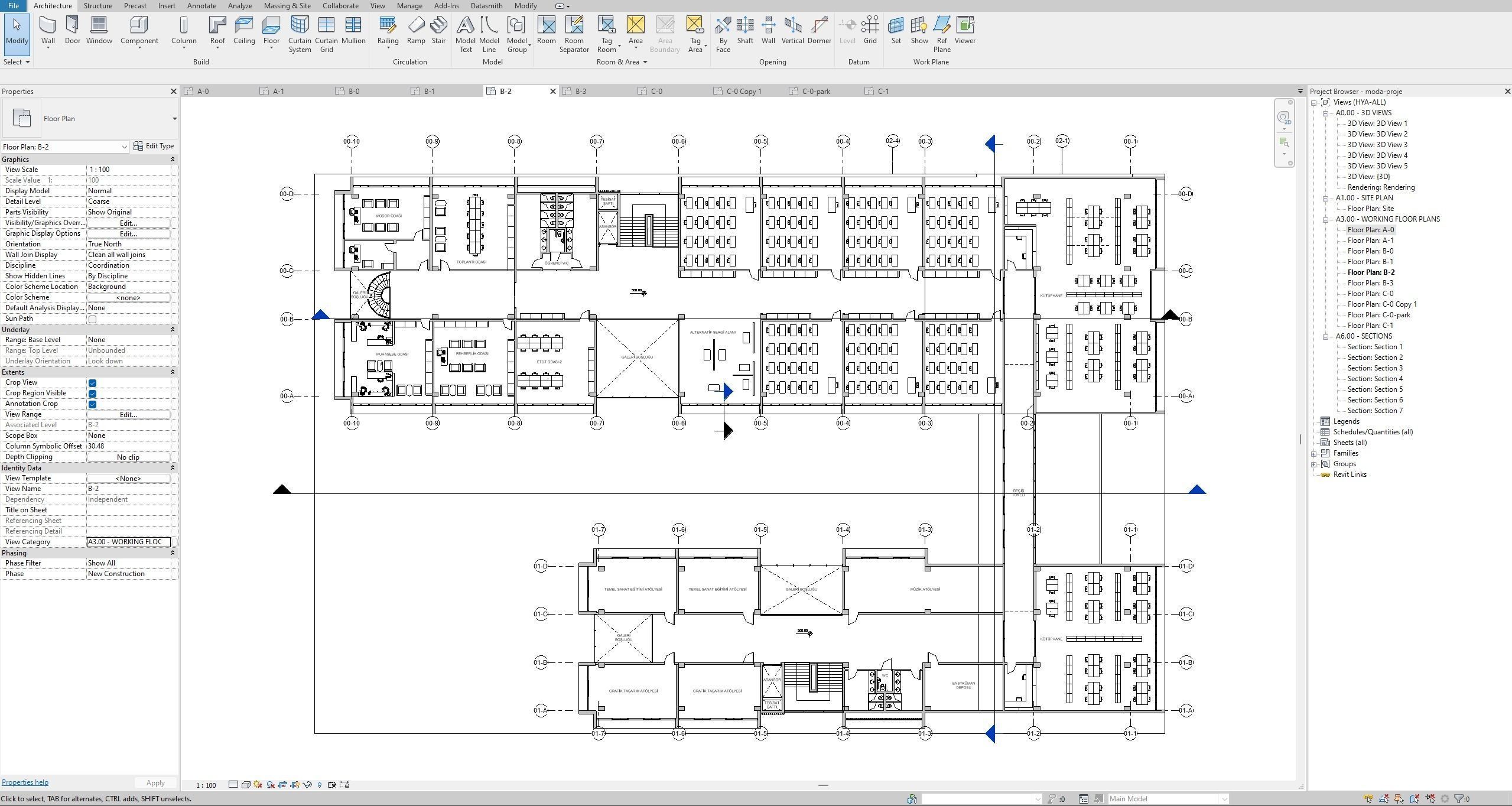 High School Building Revit Project 3D model | CGTrader
