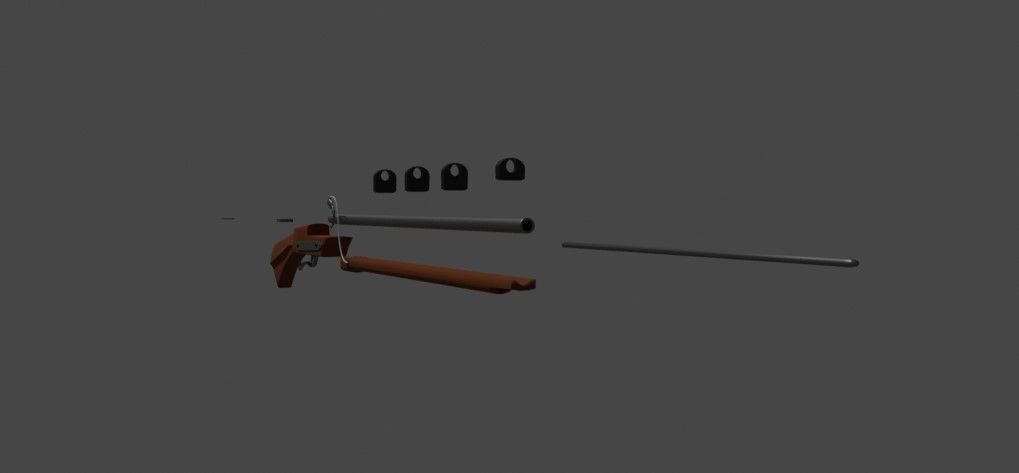 Matchlock Gun free 3D model | CGTrader