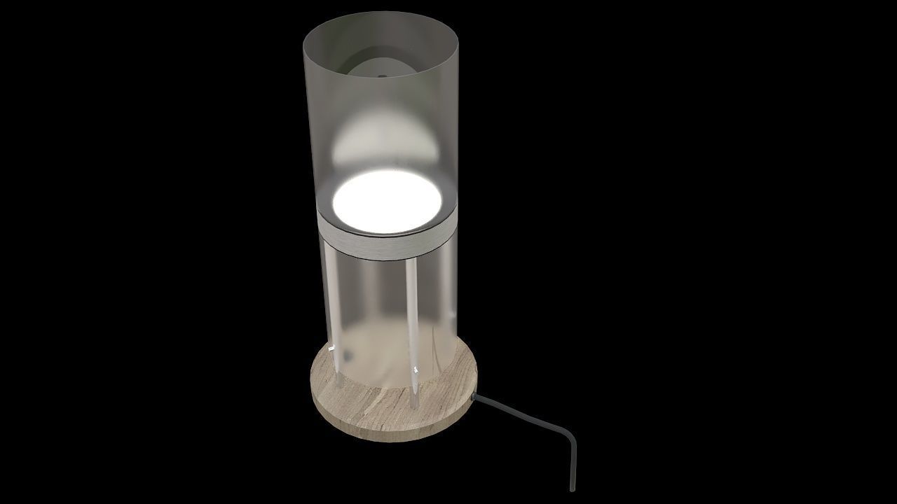 cylindrical led table light 3D model | CGTrader
