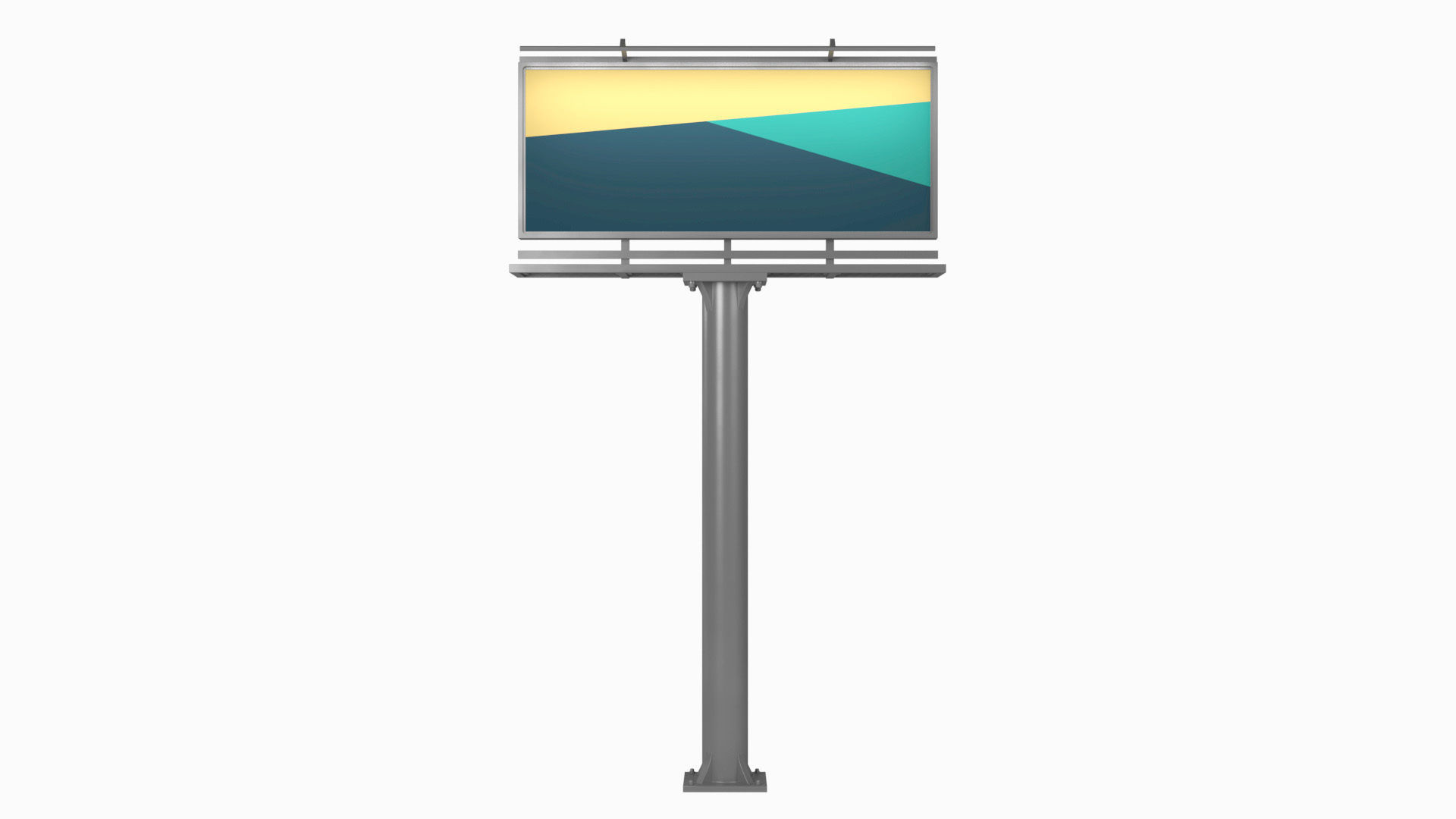 Billboard on pole 3D model | CGTrader
