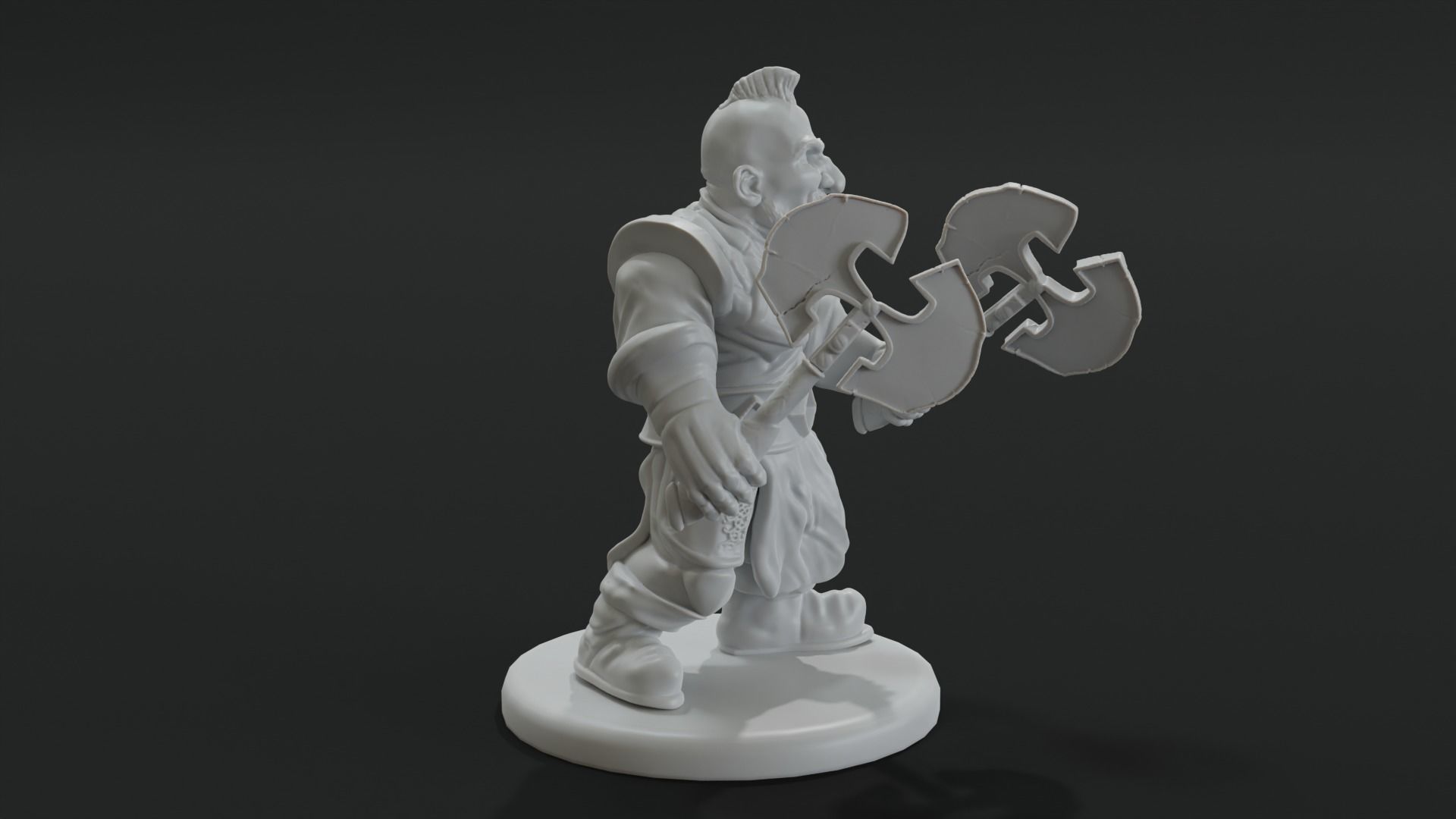 Double Axe Dwarf 3d print 3D model 3D printable | CGTrader