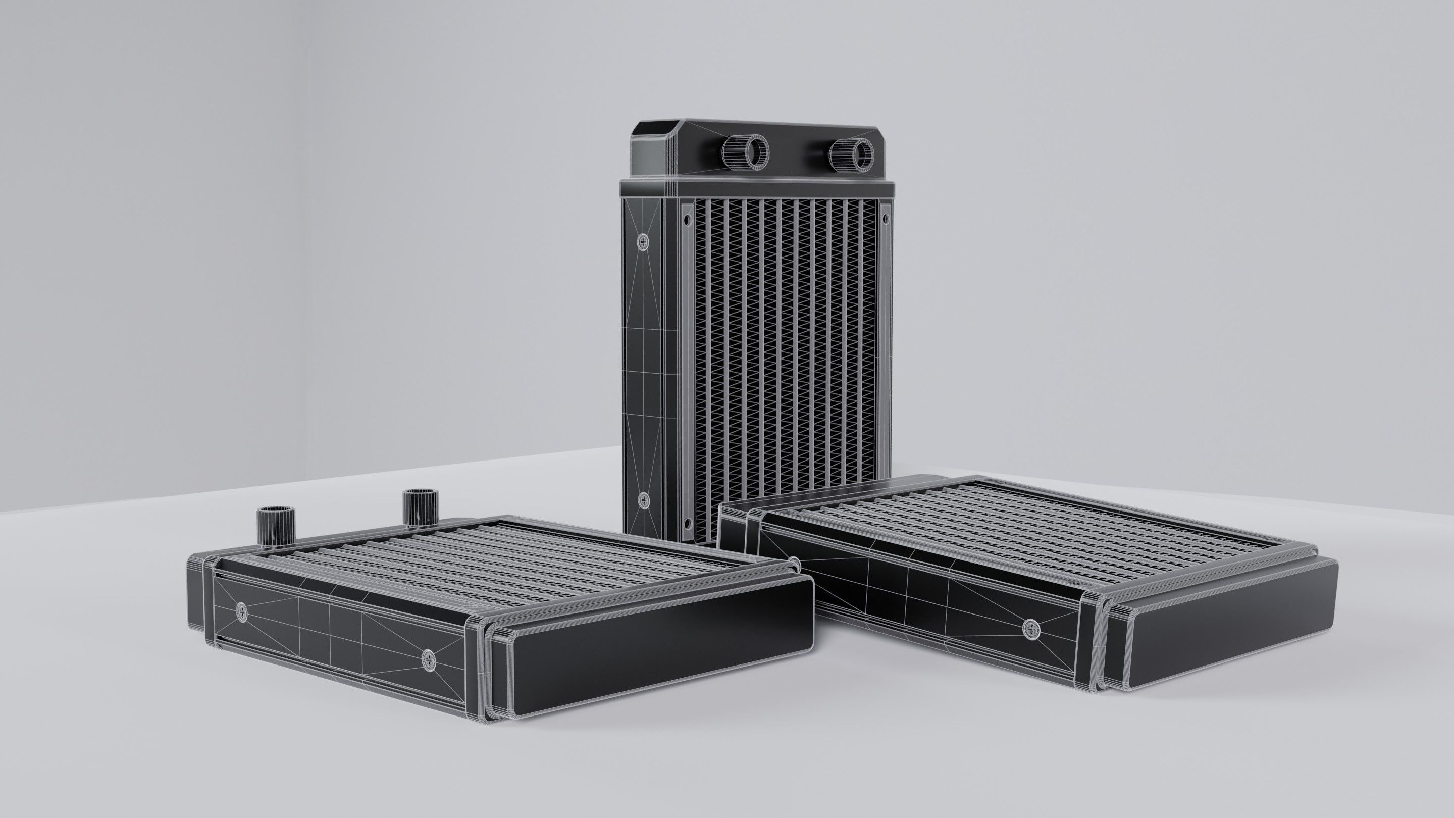 3D model Water cooling radiator - 120mm VR / AR / low-poly | CGTrader