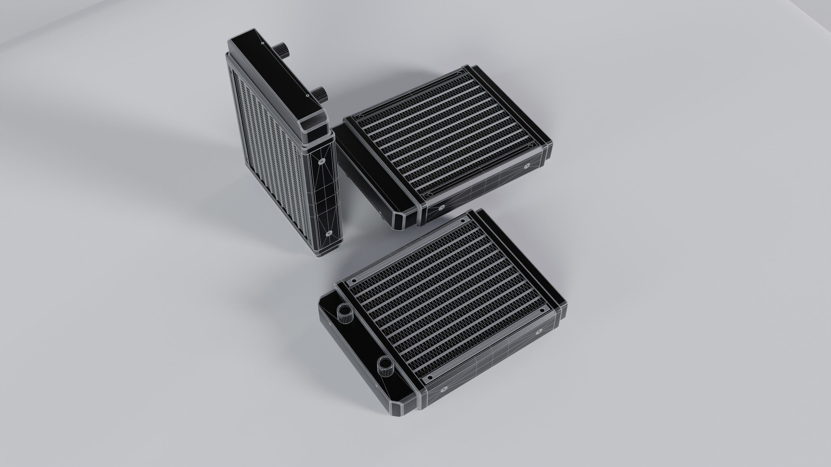 3D model Water cooling radiator - 120mm VR / AR / low-poly | CGTrader