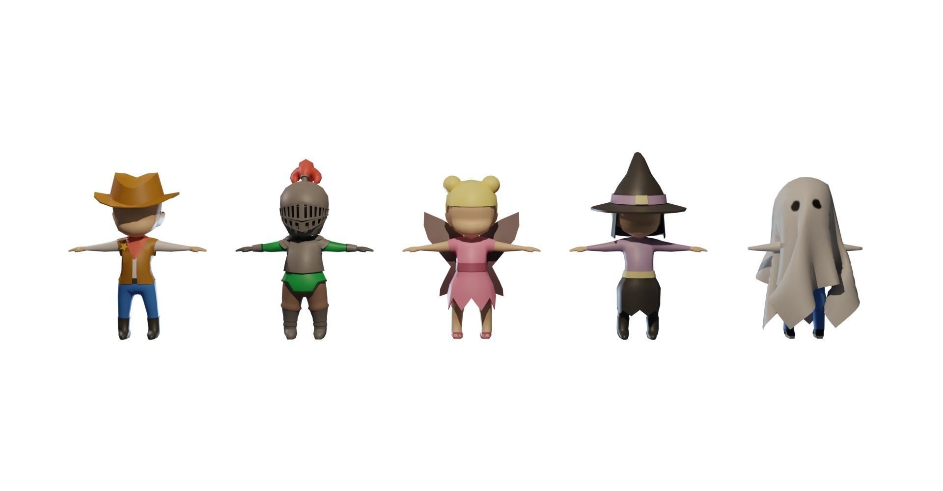 3D model Various low poly characters VR / AR / low-poly | CGTrader
