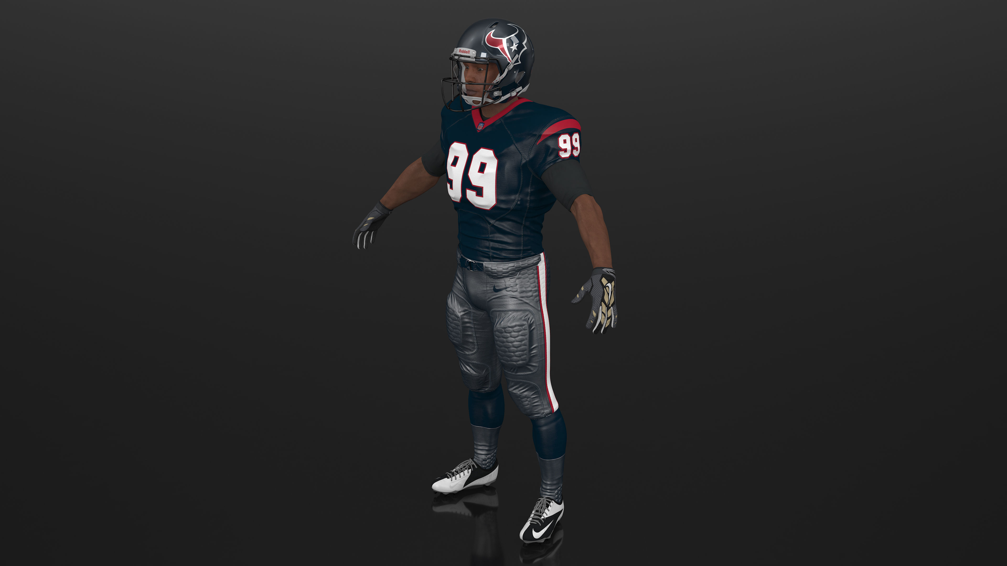 Houston Texans American Football Player Fur 3D model | CGTrader
