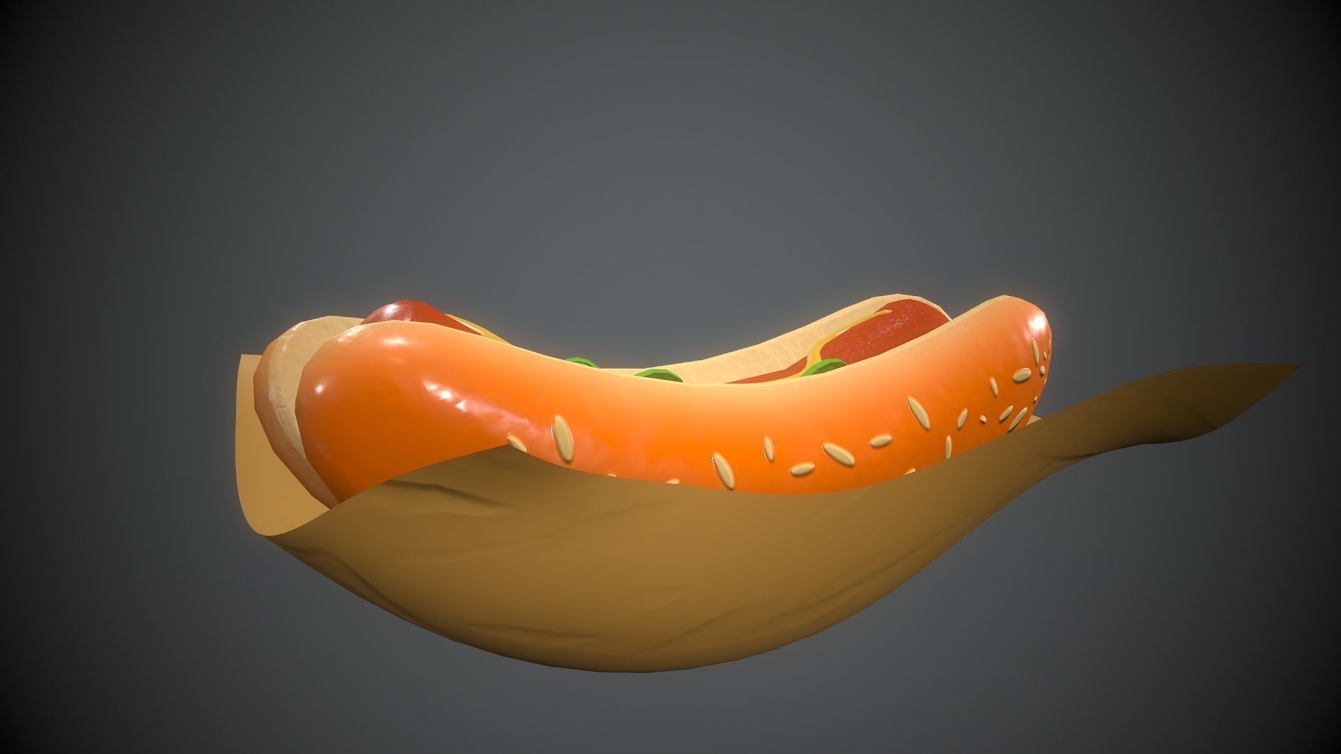 3D model 3D Hot Dog VR / AR / low-poly | CGTrader