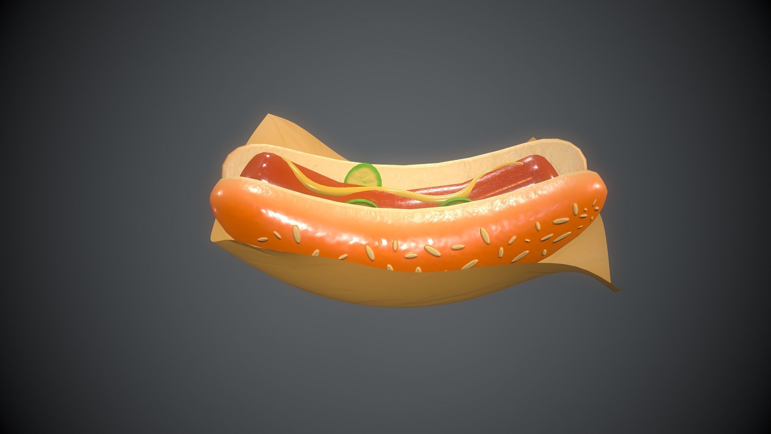 3D model 3D Hot Dog VR / AR / low-poly | CGTrader