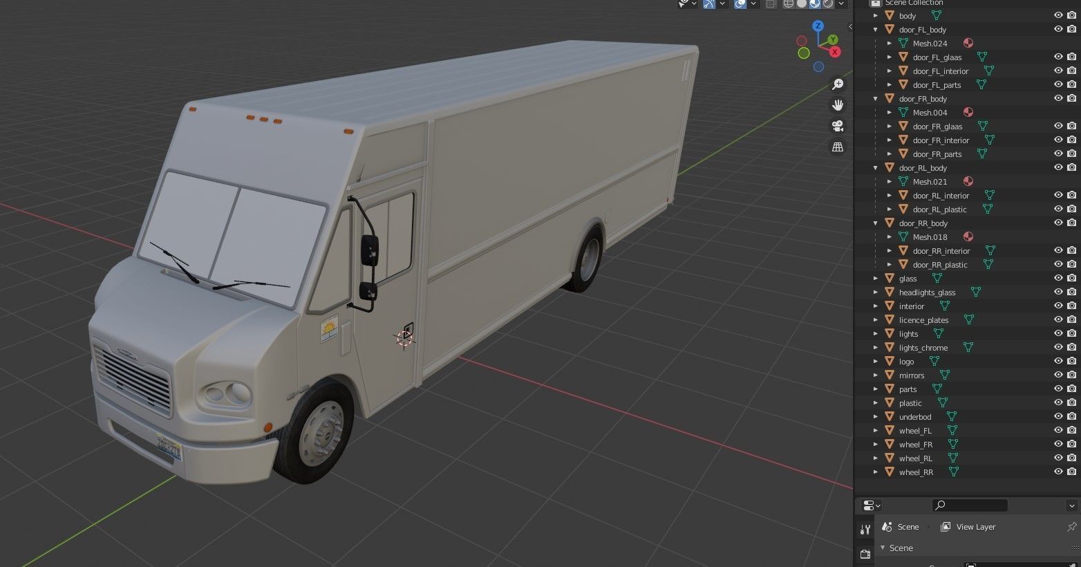 3D model Freightliner FedEx boxvan VR / AR / low-poly | CGTrader