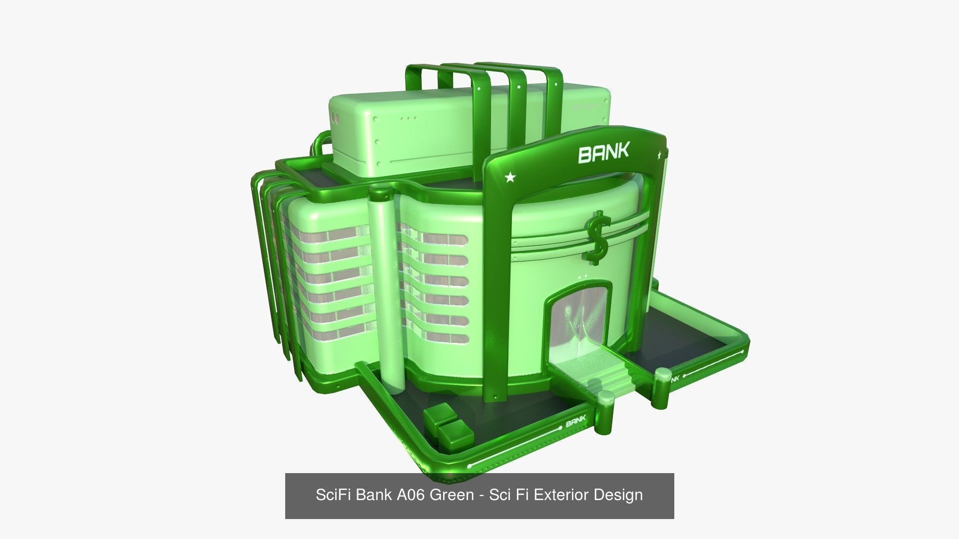 10 SciFi Banks A Collection - Sci Fi Exterior Design VR / AR / low-poly ...