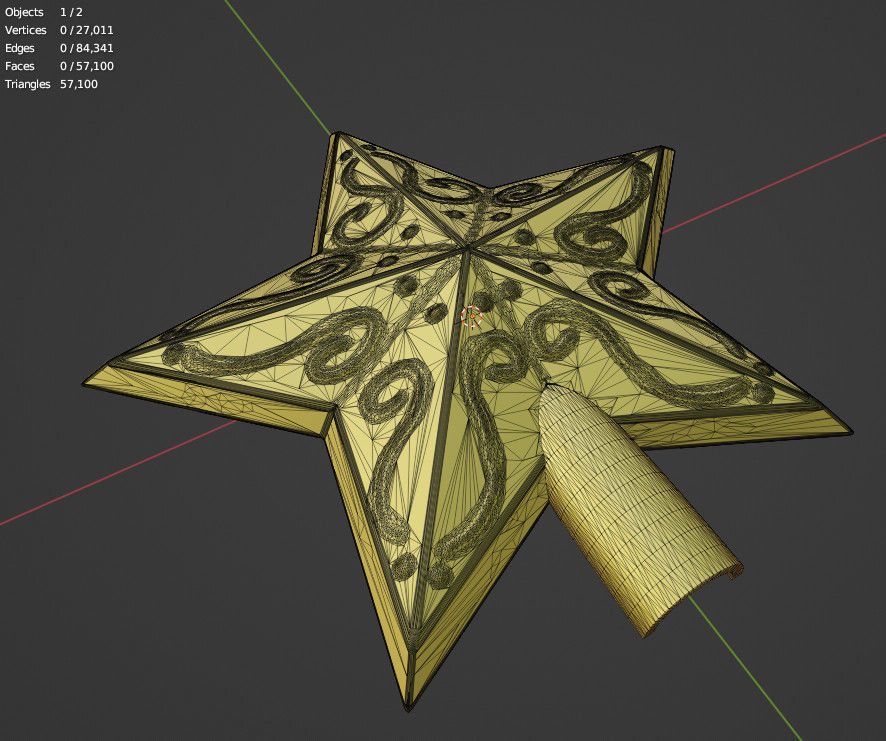 Christmas Tree Star Topper 3D model 3D printable | CGTrader