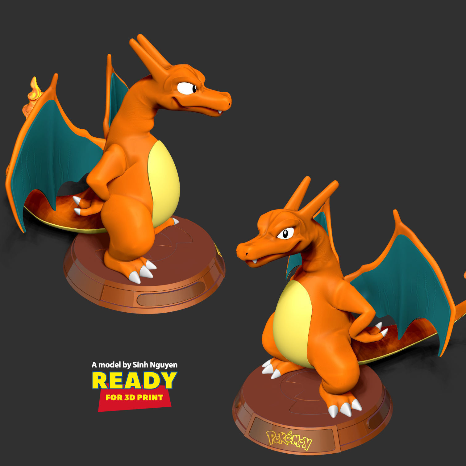 Charizard - Pokemon Unite 3D model 3D printable | CGTrader