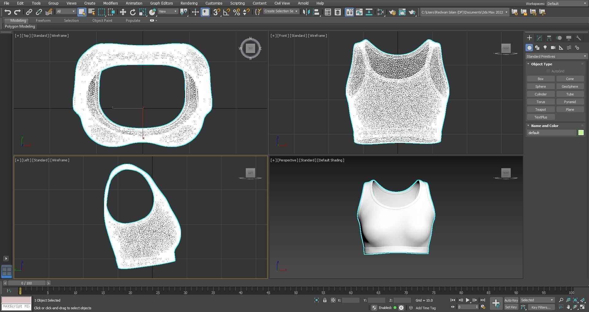 Classic Sporty Premium Bra Design 3D model | CGTrader