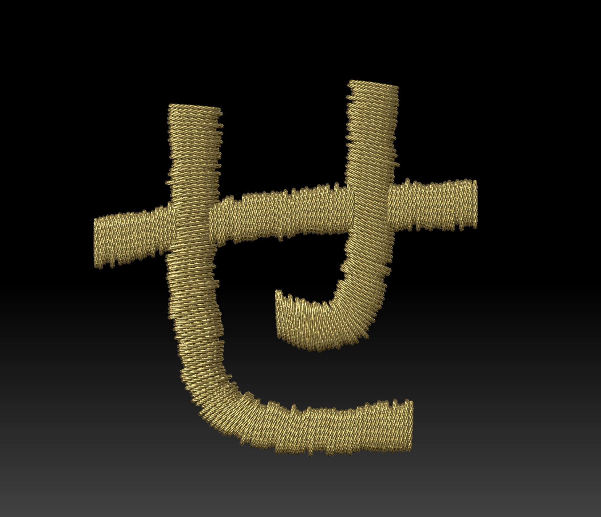 EmbroideryCG Font Japan Hiragana01A Zbrush IMM Brush 3D model | CGTrader