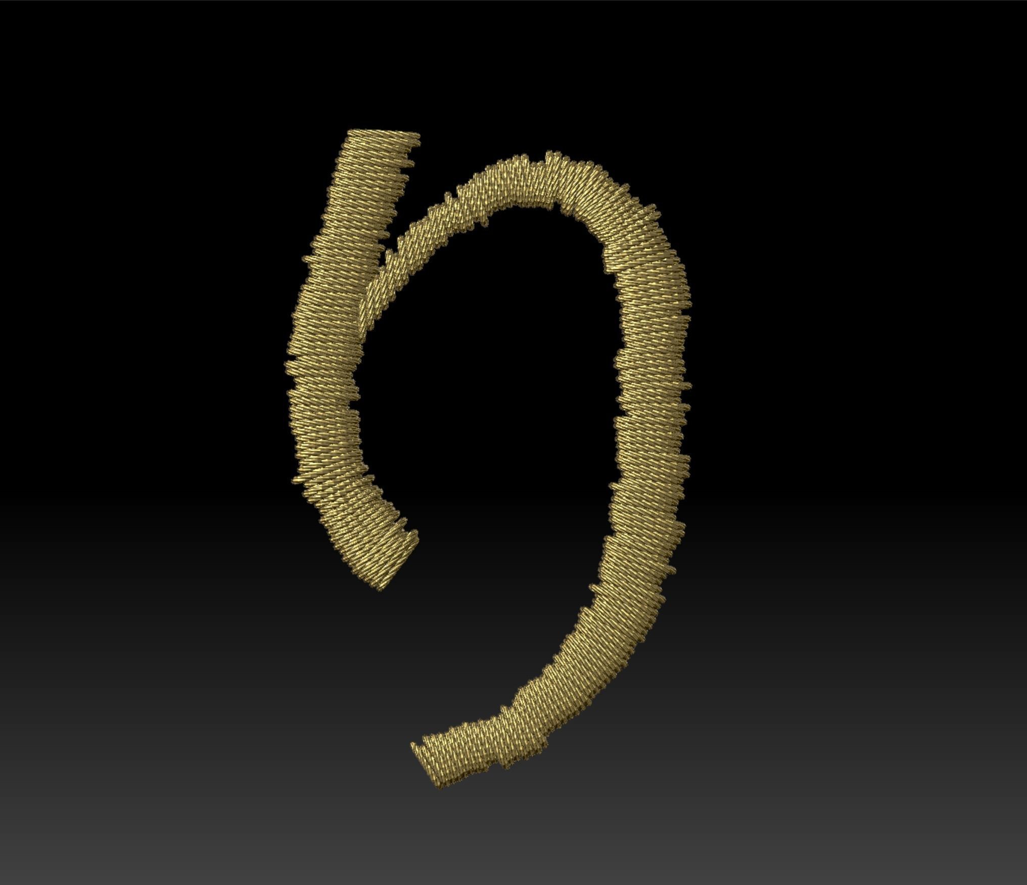EmbroideryCG Font Japan Hiragana01A Zbrush IMM Brush 3D model | CGTrader