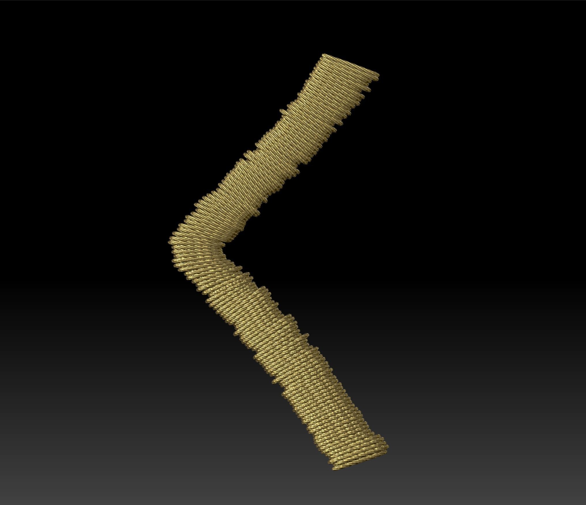 EmbroideryCG Font Japan Hiragana01A Zbrush IMM Brush 3D model | CGTrader