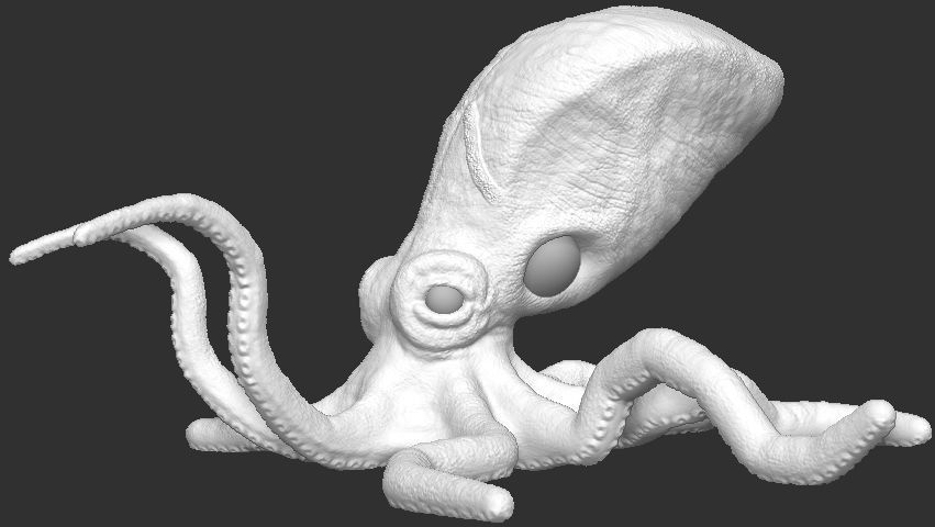 Octopus base mesh free 3D model | CGTrader