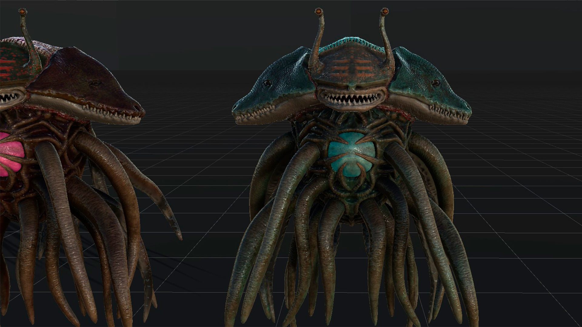 3D model Sea Monster Low-Poly game-ready animated 3D model VR / AR ...