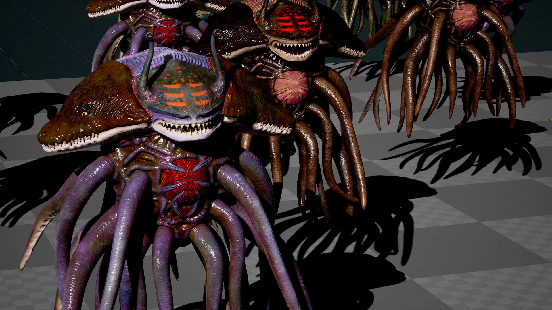 3D model Sea Monster Low-Poly game-ready animated 3D model VR / AR ...